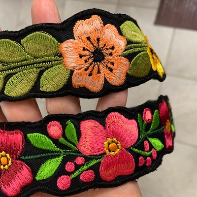 Handmade Embroidered Headbands in Various Colors. - Etsy