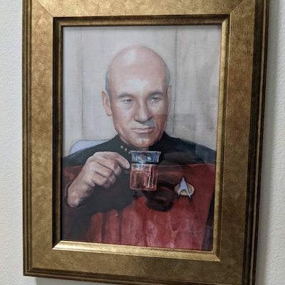 Captain Picard, Tea, Earl Grey, Hot Wall Art, Art Gift, Sci-fi Gift ...