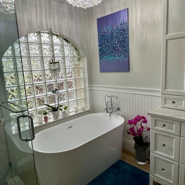 City Lights - Pretty Glitter Abstract Art, Glitter Wall Art, Abstract ...