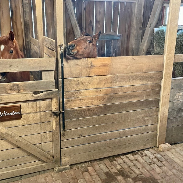 Horse Stall Sign, Stable Name Plate, Barn Name Sign, Horse Stall Name ...