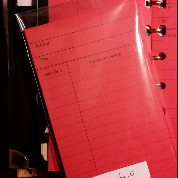 Library Cards Set of 100 Check Out Cards. Journaling Tags - Etsy