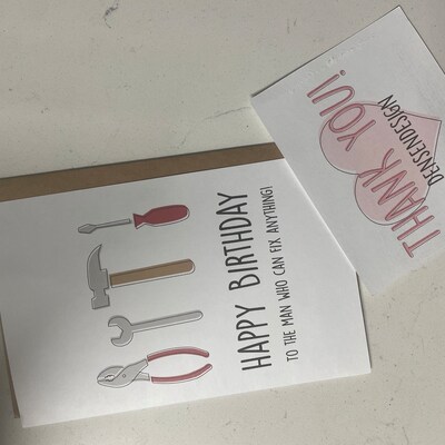 Tools Birthday Card, Birthday Card for Him/husband/dad/son, Funny ...