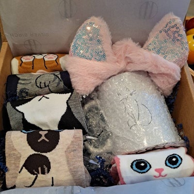 Cat Lovers Gift Box Cat Theme Gift Mothers Day Gift for Cat Lovers Cat ...