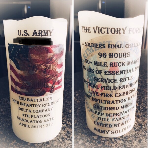 Army Forge Customizable Graduation Candle Celebrate the Journey to ...