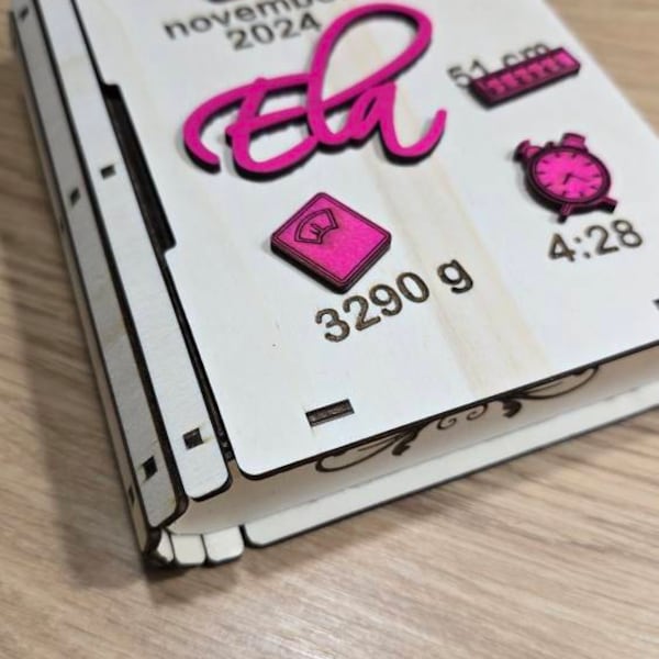 Slider Book Box Laser Cut Svg Files, Wood Gift Slider Book Box, Vector ...