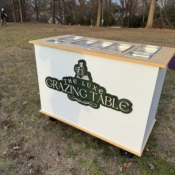 Ematik Charcuterie Cart Mobile Foldable Snack Bar Catering Display ...