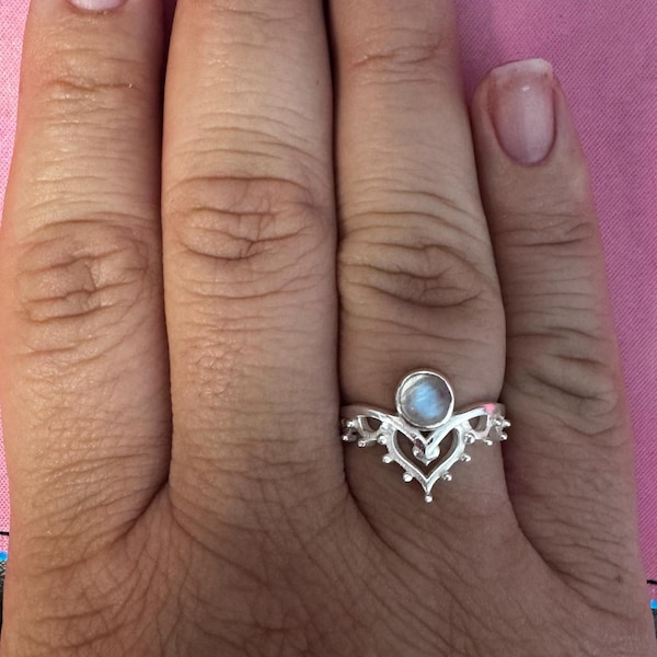 Silver Branches Ring Moss Agate Ring, 925 Sterling Silver Ring, Handmade Nature Inspired Ring ...