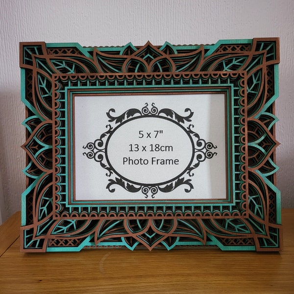 Laser Cut Frame SVG DXF, Multilayer Frame Svg, 5x7 Picture Frame Svg ...