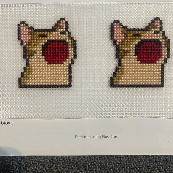 Screaming Cat Meme Cross Stitch Pattern - Etsy
