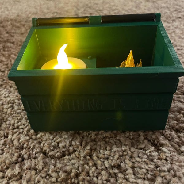 Flickering LED Dumpster Fire - Etsy