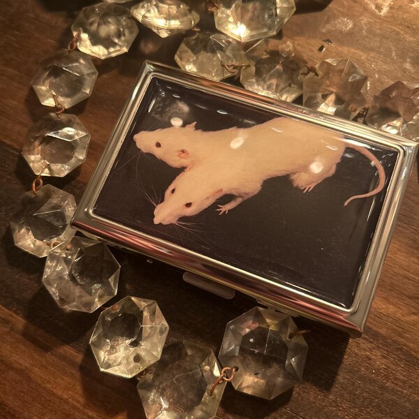 Two Headed Rat Cigarette Case OR Card Holder - Conjoined Rat, Mutant ...