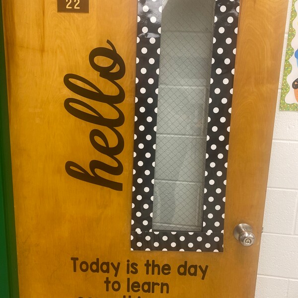 Hello Classroom Exterior Door and Quote Decal - Etsy