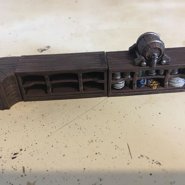 Bar Set RPG Tavern Miniature Furniture 3D Printed 28mm Scatter Terrain ...