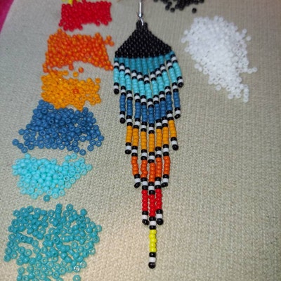 Ocean Wave Sun Brick Stitch Earring Pattern Tropical Beach - Etsy