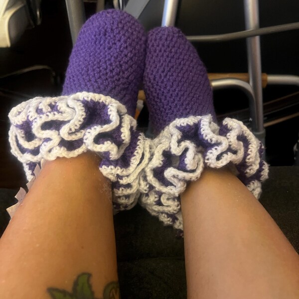 Ruffle Sock (crochet Pattern Only) - Etsy