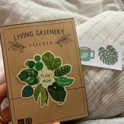 Plant Mom Sticker, Plant Stickers, Glossy Coated Vinyl Die Cut Sticker ...