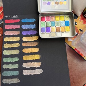 MICA DOTCARDS Handmade Watercolors Mica Metallic Dot Cards - Etsy