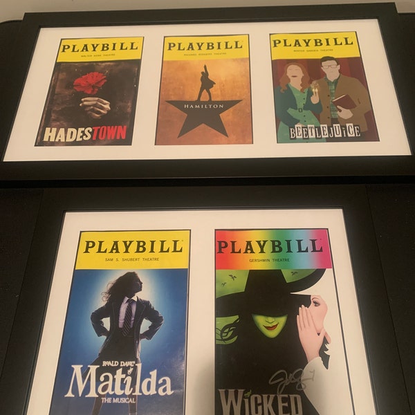 Triple Broadway Theater Frame - 11x22 Black Frame Holds 3 Theatre ...