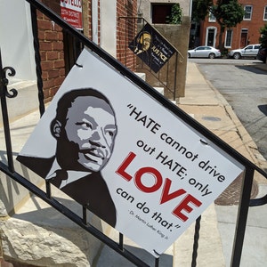 Martin Luther King Love Yard Sign // 2-sided // Lawn Protest Sign ...