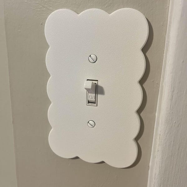 Pastel White Cloud Light Switch Cover Single Rocker Custom Design ...