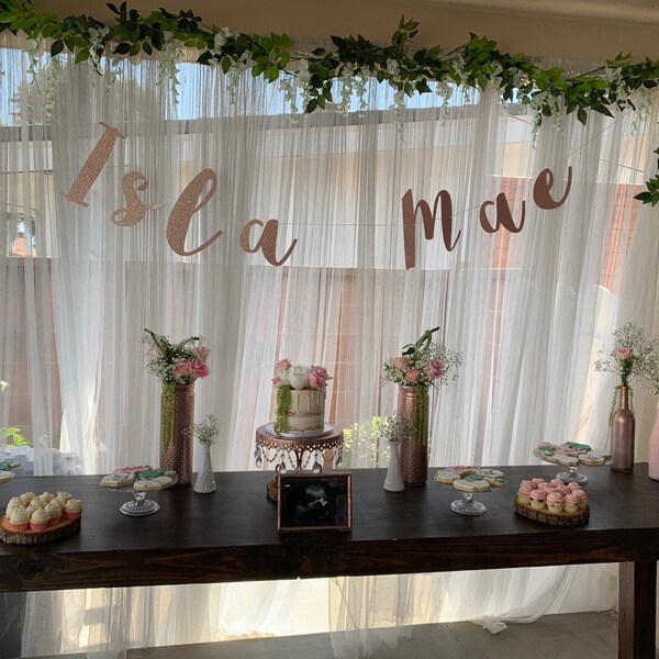 Custom Banner, Script Letters, 11 Extra Large Letters Cardstock Premium ...