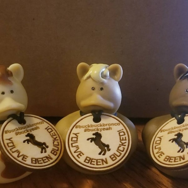 Buck Bronco Ducks Duck Tag for Bronco Rubber Horse Ducks Youve Been ...