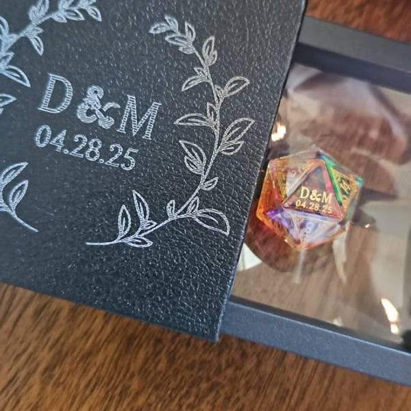 Custom Wedding Dice | Custom Dice D20 | Dungeons & Dragons | DND Dice ...