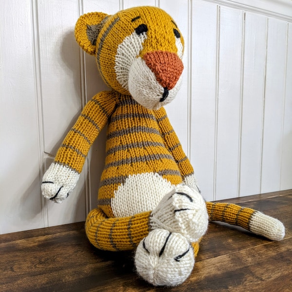 Tiger Knitting Pattern - Toy Knitting Pattern / Polushkabunny - Etsy