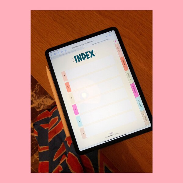 Digital Notebook, Goodnotes Lined Digital Notebook, 6 Subject Notebook ...