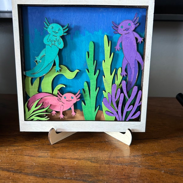 Axolotl Wall Decor, Axolotl Art, Axolotl Gift - Etsy