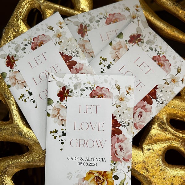 Baby Shower Seed Packet Favors, Baby Shower Favors, Baby in Bloom, Let ...