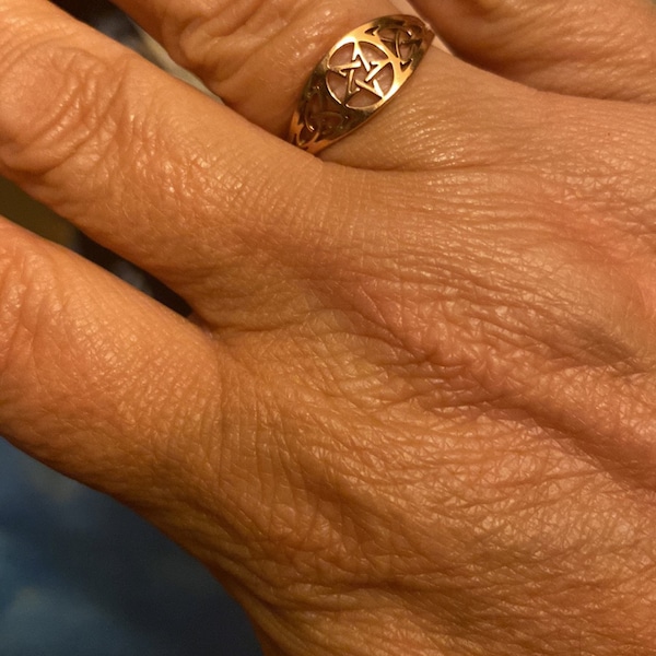 Pentacle Ring, Pentagram Ring, Ritual Jewelry, Wiccan Ring, Gothic Ring ...