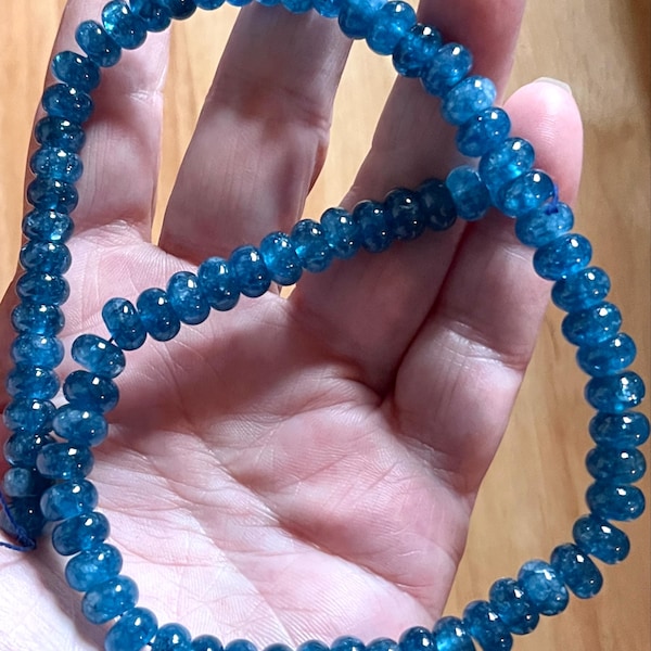 8mm Kyanite Quartz Gemstone Smooth Rondelle Shape Beads 16" Strands AAA ...