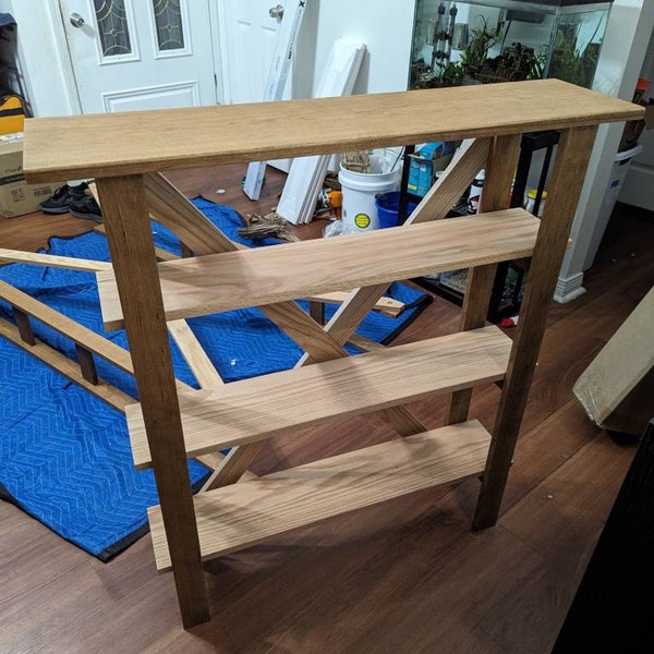 Modern Floating Wall Shelf, Java-stained Cherry & Maple Shelving Unit ...