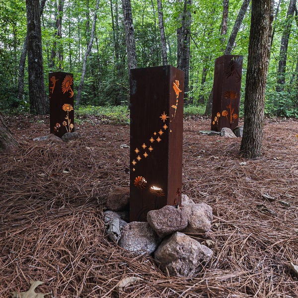 Fairy and Mushroom Garden Column - Outdoor Decor Sculpture - Etsy