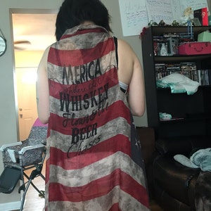 Merica Shirt. American Flag. Red White and Blue. Whiskey Tank Top ...