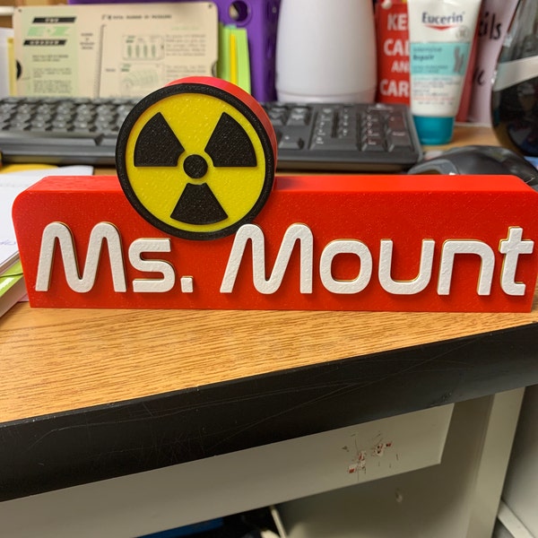 Science Name Sign 3D Printed Name Plate Science Teacher Gift Chemistry ...