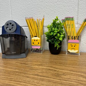Sharp Dull Pencil Holders Teacher Appreciation Gift Classroom Supplies ...