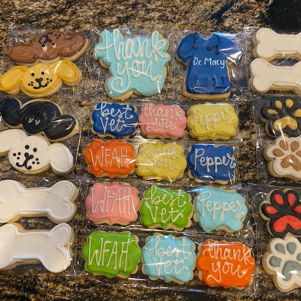 Thank You Veterinarian Dog/cat Cookie Gift Box - Etsy