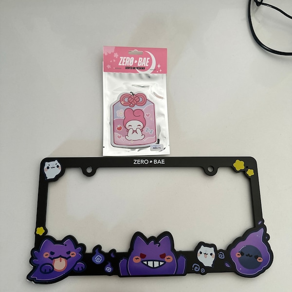 Ghost Themed Purple Spooky Cute License Plate Frame - Etsy