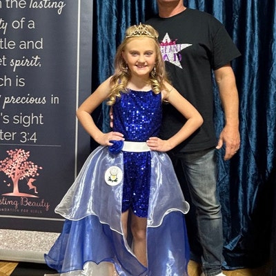 Red White Blue Wear With Cape Pageant Fun Fashion Girls Patriotic ...