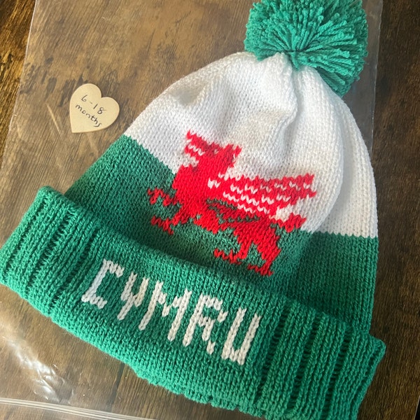 Adult Welsh Hats - Avaliable With Cymu / Wales - Handmade - Etsy UK