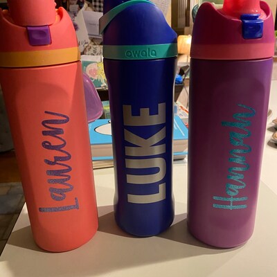 Personalized Vinyl Decal for Water Bottle Monogrammed Stainless Bottle ...