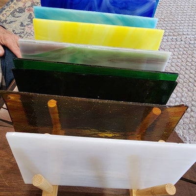 Stained Glass Sheet Variety Pack of 10 7 X 4 Pieces of Premium Glass - Etsy
