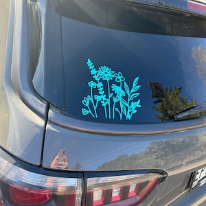 Wildflower Decal Boho Car Decal Gift for Plant Lovers Plant - Etsy