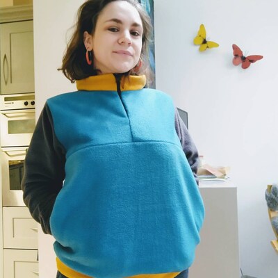 Sara Quarter-zip Pullover PDF Sewing Pattern and Tutorial, Sizes 0-24 ...