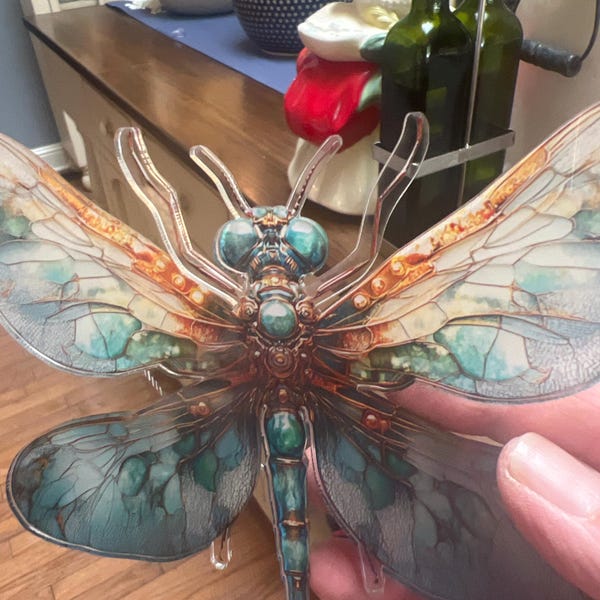 Dragonfly Window Hanging, Dragonfly Home Decor Gifts, Dragonfly ...