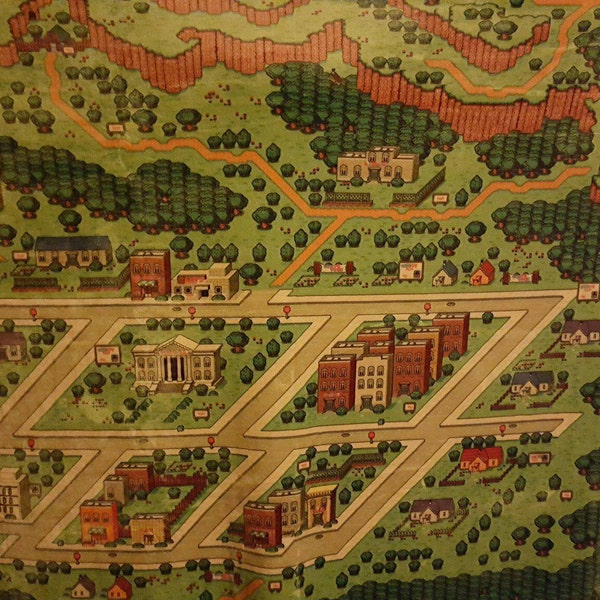 Earthbound, Onett Map - Throw Blanket / Tapestry Wall Hanging - Etsy