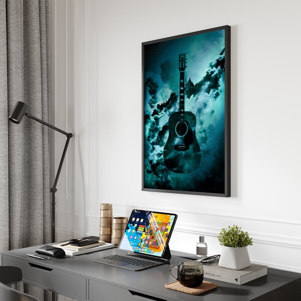 DIN A Ratio Photoshop Frame Mockup for A1 Artwork and Prints Display ...