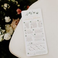 Infographic Wedding Program Fun Wedding Program Fun Facts - Etsy Canada